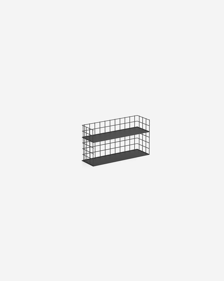 Cady Wall – vertical steel wall shelf with wire mesh – Superlife