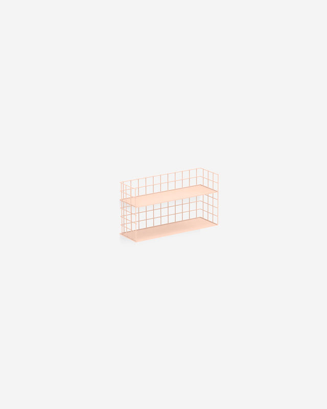 Cady Wall – vertical steel wall shelf with wire mesh – Superlife